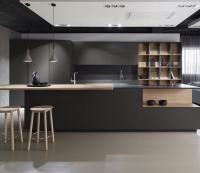 China Membrane MDF Modern Modular Kitchen Cabinets 18mm Chip Board E1 Grade for sale