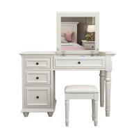 China Solid Wood Makeup Cabinet Table E1 Grade High Glossy  18mm Top Thickness for sale