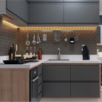 China 1500MM Acrylic Panel Solid Timber Kitchen Cabinets Oak Island Kitchen Cabinets for sale