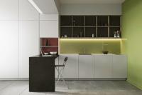 China 1500MM Acrylic Panel Solid Timber Kitchen Cabinets Oak Island Kitchen Cabinets for sale