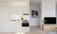 China 1500MM Acrylic Panel Solid Timber Kitchen Cabinets Oak Island Kitchen Cabinets for sale