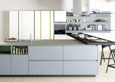 Cina gli armadi da cucina modulari moderni della mobilia del PVC di 900mm ss affondano la L forma in vendita