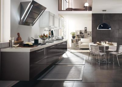 Cina Rivestimento del laminato di lucentezza della fattoria di HPDL 18mm alto della cucina dei Governi moderni di Brown in vendita