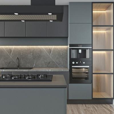 Cina HPDL 200mm blu e PVC rosa degli armadi da cucina dell'isola del PVC modulare in vendita