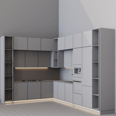 Cina HPDL 200mm blu e PVC rosa degli armadi da cucina dell'isola del PVC modulare in vendita