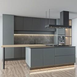 Cina HPDL 200mm blu e PVC rosa degli armadi da cucina dell'isola del PVC modulare in vendita