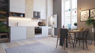 Cina Mobilia solida dei controsoffitti di 100CM Gray Kitchen Cabinets With White in vendita