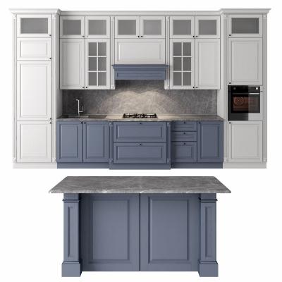 Cina Armadi da cucina modulari moderni con il PVC dell'isola finito e la cima di pietra del quarzo in vendita