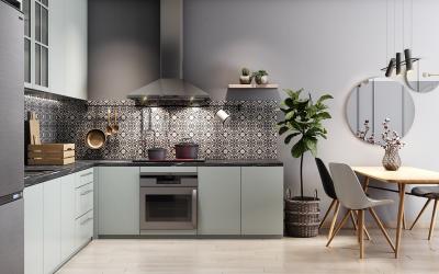 Cina Lavandino e cima di pietra del quarzo di Oven Plywood Modern Prefab Cabinets in vendita