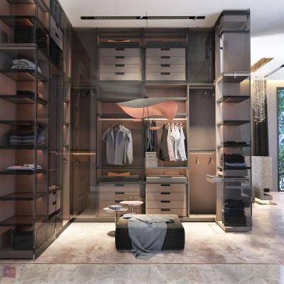 Cina passeggiata di 2000mm in di lusso moderno dei gabinetti del guardaroba della camera da letto per l'appartamento in vendita