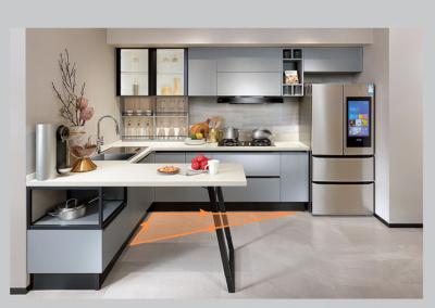 Cina U modella l'armadio da cucina stile americano dell'isola con l'organizzatore del cassetto in vendita