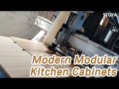 Paint High Gloss Modern Modular Kitchen Cabinets Lacquer Finish For Decorating