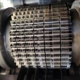 China 1.1 Mm Blade Thickness and Speed Aluminum Fin Forming Machine for Radiator Maximum 130 M/min Processing Speed for sale