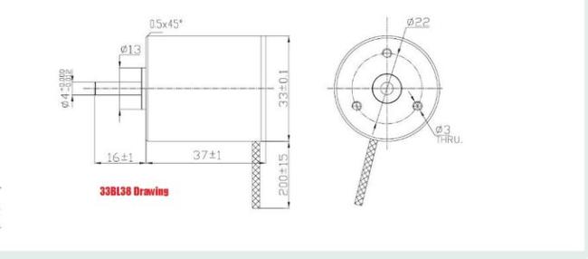 33mm Brushless High Efficiency Dc Motor For Medical Endoscope / Ultrasonic Apparatus
