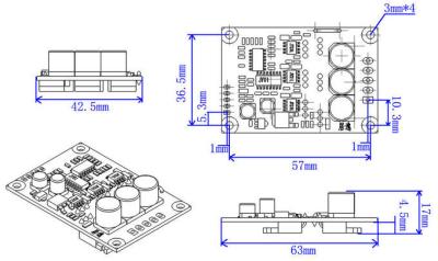 China 24V 350W 15A BLDC Motor Driver for Industrial Use with Square Wave Control and Over-Current Protection for sale