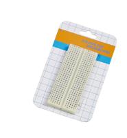 China 300 Tie Points Lab Electronics Test Board , White Experimental Soldered Breadboard for sale