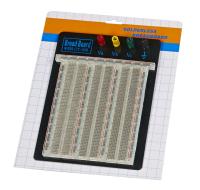 China DIY 2390 Points Transparent Breadboard With Blue / Red Contacts for sale