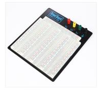 China Spring Clip Electronics Breadboard Projects , 3260 Points Large Solderless Breadboard for sale