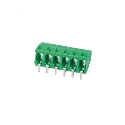 Cina gabbia d'ottone ad angolo retto del terminale di vite del supporto del PWB di 300V 5.0mm HQ128R in vendita