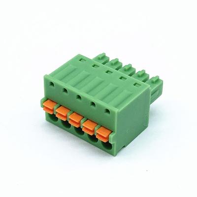 中国 PA66 28-16AWGのプラグイン可能なターミナル ブロックのコネクターHQ15EDGKD-3.5/3.81mmピッチ 販売のため