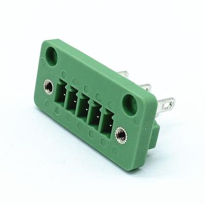 中国 ネジ式差込式のターミナル ブロックHQ15EDGWB-3.81mmピッチの黄銅 販売のため