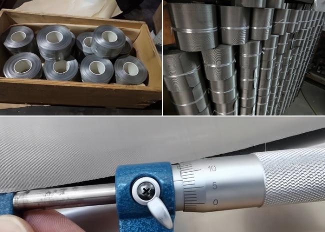 Close-up view of woven wire mesh screen showing square apertures