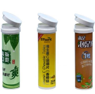 China Customized Logo PP Tablet Tube Packaging for Food Grade Medicine Effervescent Tablets for sale