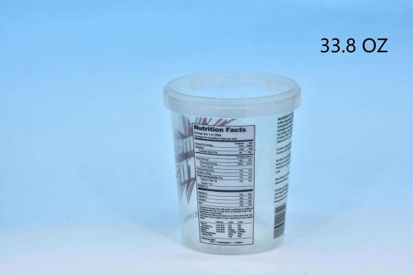 Quality 33.8 OZ Food Grade Plastic Drink Cup for Customized Logo Sauce and Yogurt Ice for sale