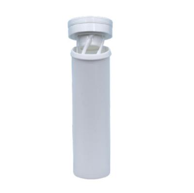 China Effervescent Vitamin Tablet Bottles in White Plastic with Spiral Cap and Desiccant for sale