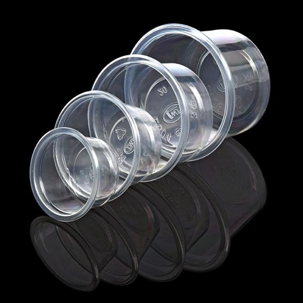 Quality Disposable Take Away Sauce Cups Tasting Drinking Thickened Clear Plastic Cup for sale