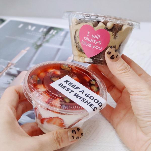 Quality Transparent Dessert Ice Cream Cup Mini Cake Cup Packaging Plastic Cups with Lids for sale
