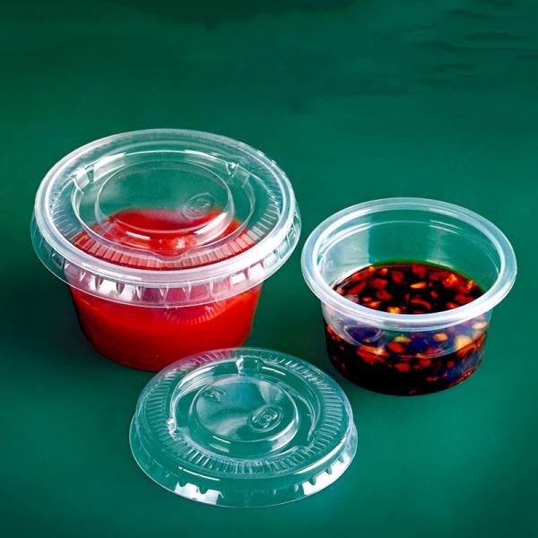 Quality Other Food Customized Color Disposable Plastic Mini Yogurt Condiment Cup with Lids for sale