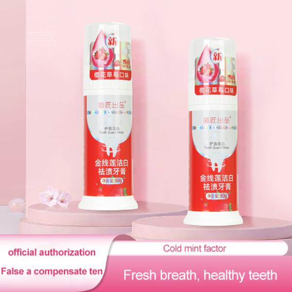 Quality Low MOQ Press Pump Toothpaste for Adults Herbal Ingredient and Dry Offset for sale