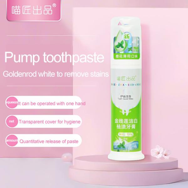 Quality Multifunction Cleaning Oral Teeth Whitening Press Foam Toothpaste for Adults for sale