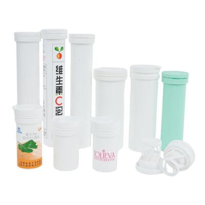 China PP Empty Effervescent Tablets Tube for Collagen Vitamin Packaging Support Custom Logo for sale