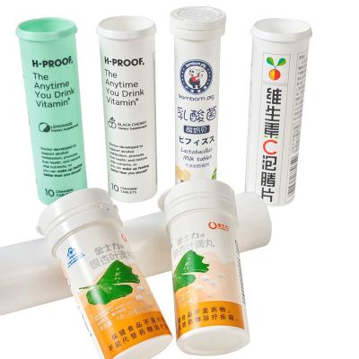 China 2024 Design White Effervescent Tablets Tube Cleaning Empty Plastic Bottles with Cap for sale