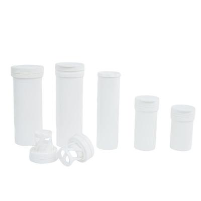 China PP Material Vitamin C Plus Effervescent Tablet Bottle Custom Logo Empty Pill Tube with Cap for sale