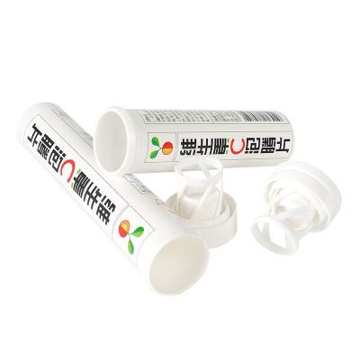 China Effervescent Tablet Vitamin C Bottle with PP Cap Customized Logo in White Plastic for sale