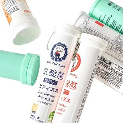 Cina OEM ODM 144mm Vitamina Effervescente compresse tubi con logo bianco e Twist Lock Cap in vendita