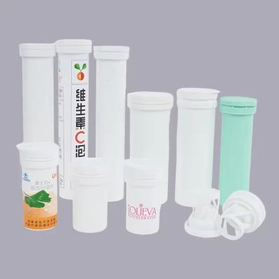 Cina OEM ODM 144mm Vitamina Effervescente compresse tubi con logo bianco e Twist Lock Cap in vendita