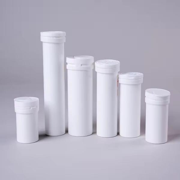 Quality 80ml Medical Cylinder PP Plastic Pill Capsule Vitamin Effervescent Tablet Tube for sale