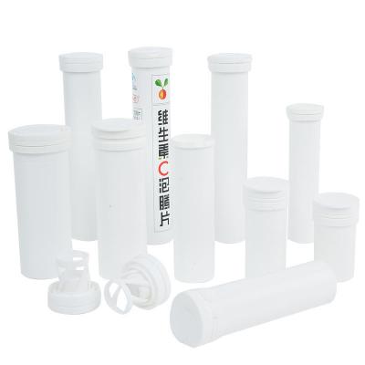 China Empty White Straight Vc Effervescent Tablet Bottle for Industrial Multivitamin Tablets for sale