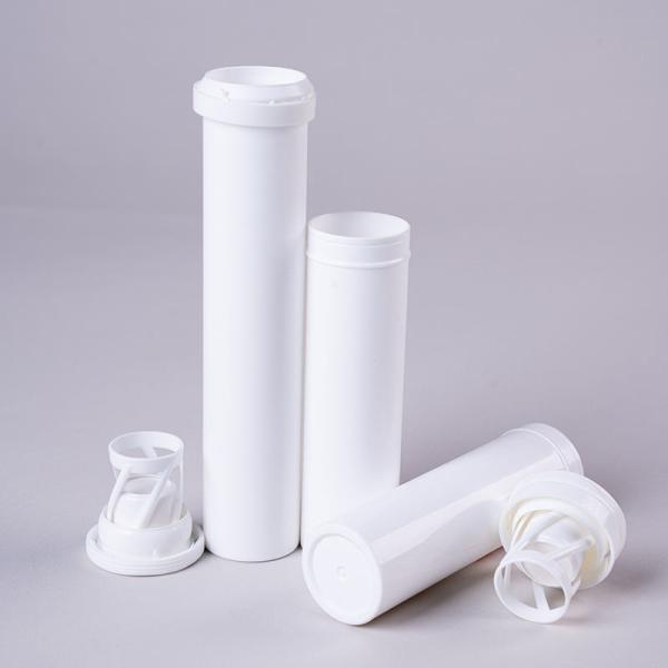 Quality Custom White Straight Effervescent Tablet Tube PP Material For Vitamin Pills Packaging for sale