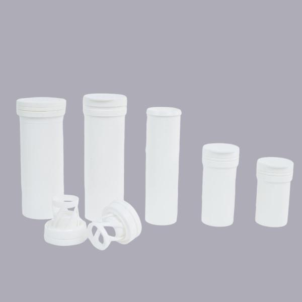 Quality Custom White Straight Effervescent Tablet Tube PP Material For Vitamin Pills for sale