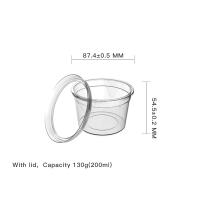Quality 130g PP Clear Cup Single Wall Injection Molding with Lid Eco-friendly and for sale