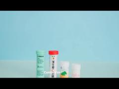 48mm Height Flip-Top Lid With Desiccant Food Grade PP Plastic Effervescent Tablet Tubes