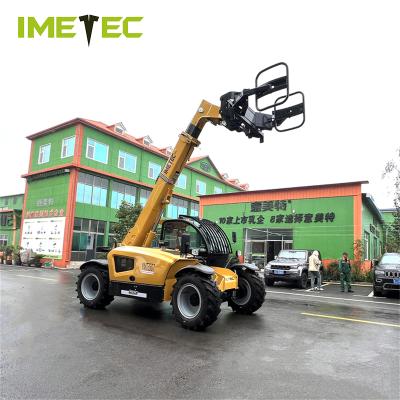 China IMETEC Telescopic Handler Forklift with 3Ton Lifting Capacity Quick Hitch and Compact Chassis for Farm and Construction for sale