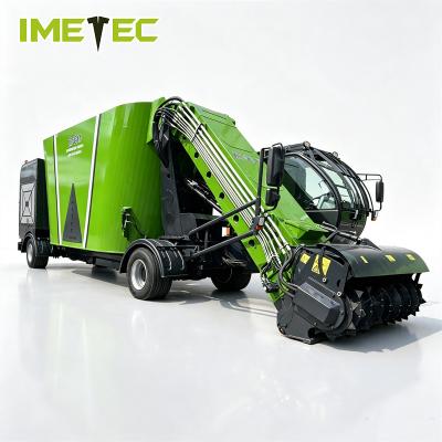China Self Propelled Feed Mixer Wagon with Vertical Auger and Tungsten Carbide Alloy Blades for 18,000 tons/hour Mixing Speed for sale