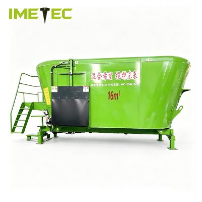 China Commercial Vertical Stationary Forage TMR Feed Mixer For Dairy Beef Farms for sale