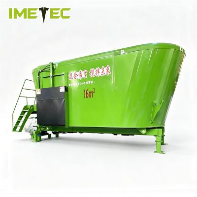 China Static Vertical Dairy Feed Tmr Wagon Mixer Machine Wear Resistance for sale